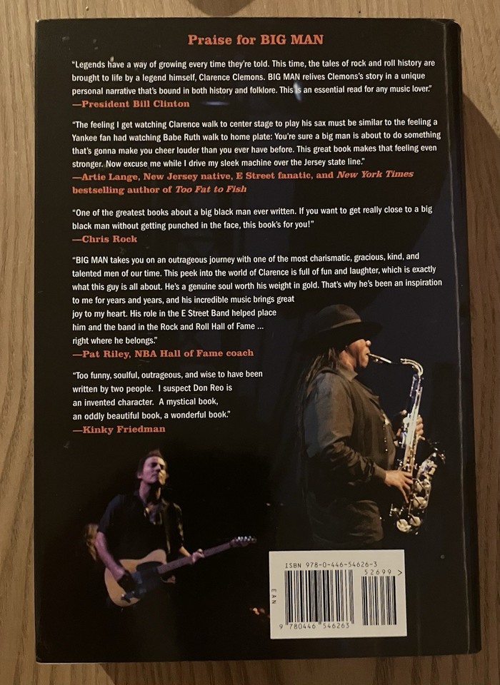 Clarence Clemons Autograph Signed Bookplate Big Man Autobiography ...