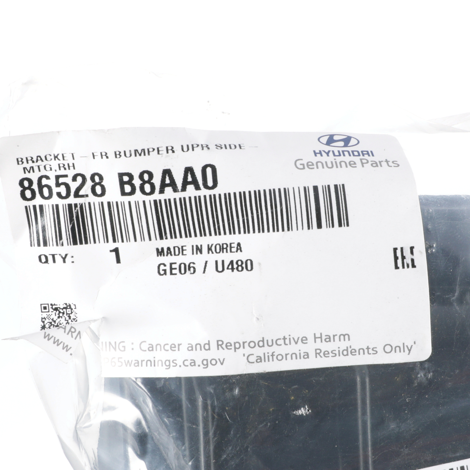 OEM NEW HYUNDAI 2017-2019 Santa Fe Front Bumper Bracket Outer Right ...