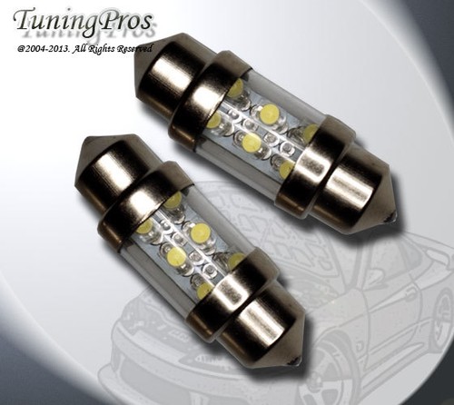 (1 Pair) Set of 2 pcs Dome Light Festoon 31mm 1.25" 6 Blue LED Bulbs ...