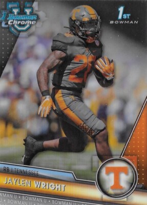 Jaylen Wright 2023 BOWMAN UNIVERSITY TOPPS CHROME ROOKIE CARD #130 | eBay