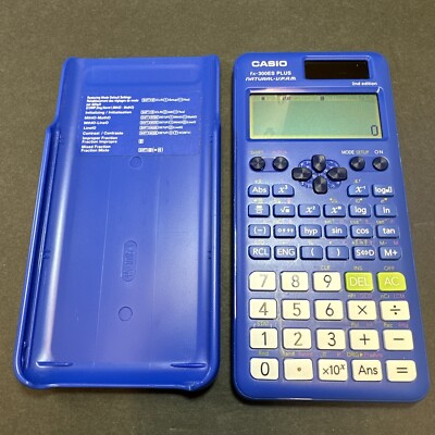 Casio FX-300 ES PLUS Scientific BLUE Calculator Excellent Cond Fast ...