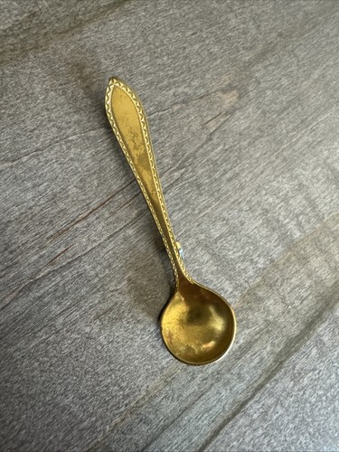 Antique Vintage Spoon Pin Brooch Gold Colored Tone Ladle Lapel Jewelry ...