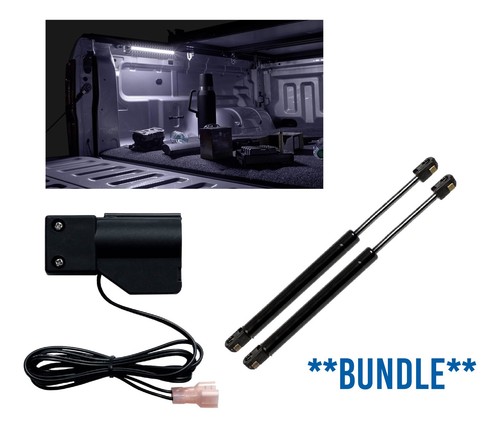 SUSPA Set of Gas Props w/ Dome Light Switch & 12" Truck Bed Cargo Light ...