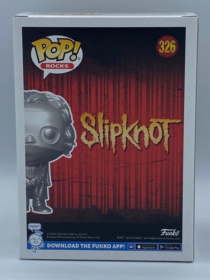 SLIPKNOT COREY TAYLOR SILVER FUNKO POP VINYL FIGURE #326 HOT TOPIC ...