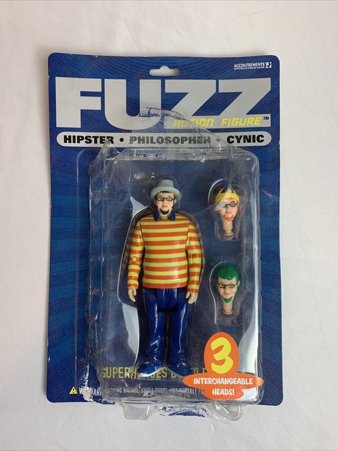Fuzz Action Figure Hipster Philosopher Cynic 3 Heads Accoutrements 2002 ...