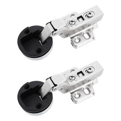 2 Pcs Insert Hinges For Wine Cabinet Glass Door Hidden Buffer | eBay ...