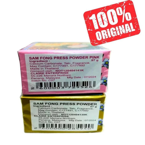 3x Face Powder White TRADITIONAL CHINESE SAM FONG HOI TONG PRESSED ...