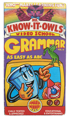 Mr. Know It Owl's Video School "Grammar as Easy as ABC" VHS (Apollo ...