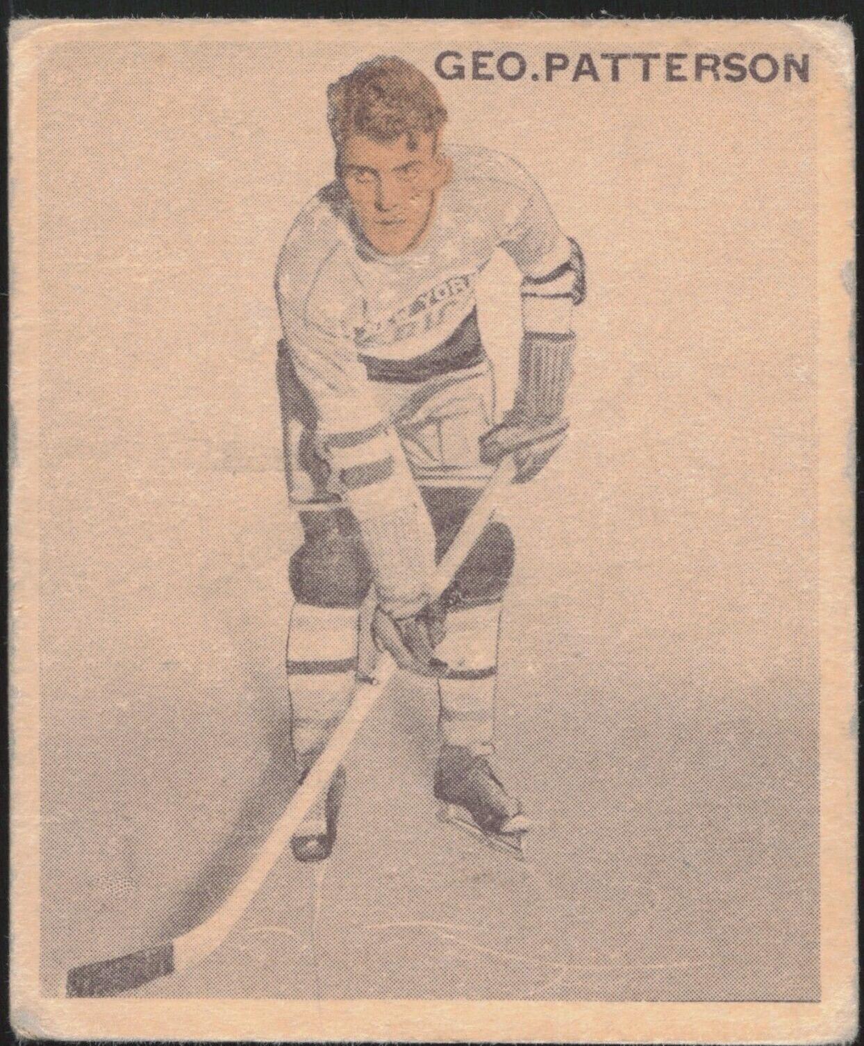 1933 World Wide Gum Ice Kings (Canadian Goudey) - V357 George Patterson #35 English Back (RC ...