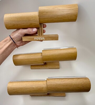 3 NEW FOSSIL WATCH RETAIL COUNTERTOP WOOD DISPLAYS FOR STORE OR KIOSK ...