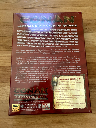 Conan Messantia City of Riches Boxed Set (Mongoose RPG OGL d20) in ...