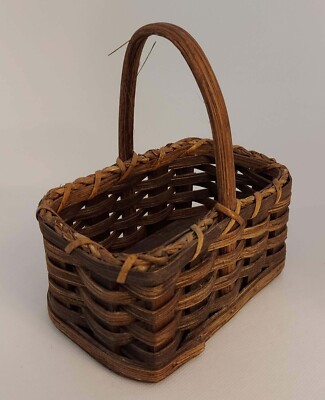 Amish Handcrafted Basket Upright Handle Signed Elam Zook 2009 Numbered ...