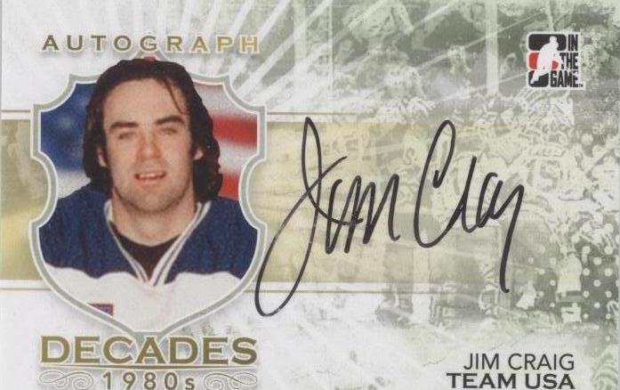 2010-11 In the Game Decades 1980s - Autographs Jim Craig #A-JC (AU) for ...