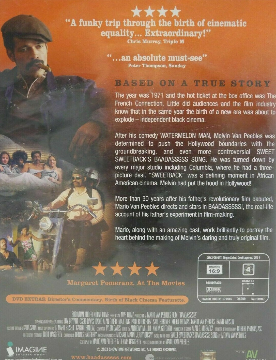 Baadasssss Badass DVD Mario Van Peebles Movie 2003 Region 4 Australia ...