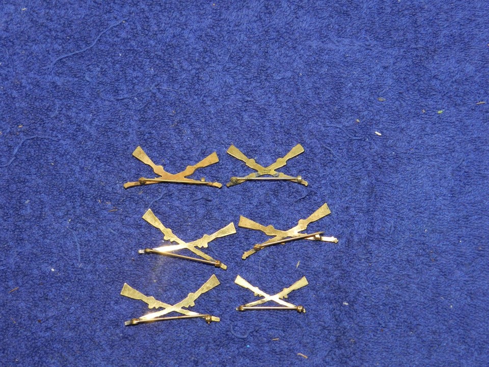 Set of 6 Antique US Military Crossed Rifle Pin Backs | eBay