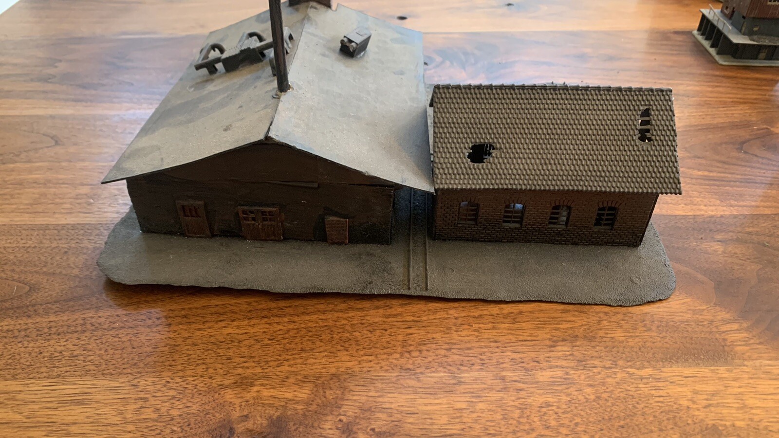 N Scale Factory Lot Built And Weathered Buildings 13x10 And Two 4.5x3 ...