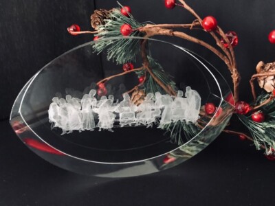 3D Crystal The Last Supper Eye Statue Laser Engraved Decor Art | eBay