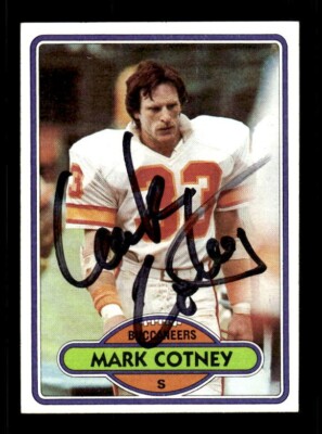 GEORGE MARTIN SIGNED 1980 TOPPS FOOTBALL #55 NEW YORK GIANTS ON-CARD ...