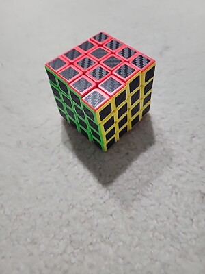 CFMOUR Speed Cube 4X4X4, Smooth Magic Carbon Fiber Sticker Speed Cubes ...