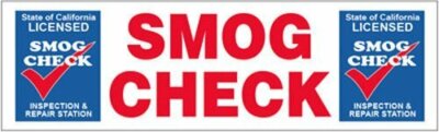 GHP 3'x10' 13 oz. Vinyl "SMOG CHECK" Metal Grommets Business Banner ...