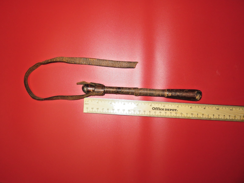 Early 8-3/4” Brown Leather Slap Jack Black Jack Sap Jack Display Only ...