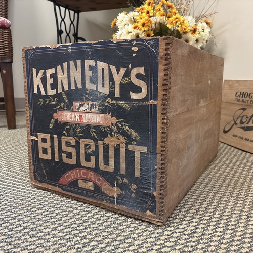 Vintage Wooden Crate Kennedy’s Biscuit Crackers Chicago Illinois Box ...