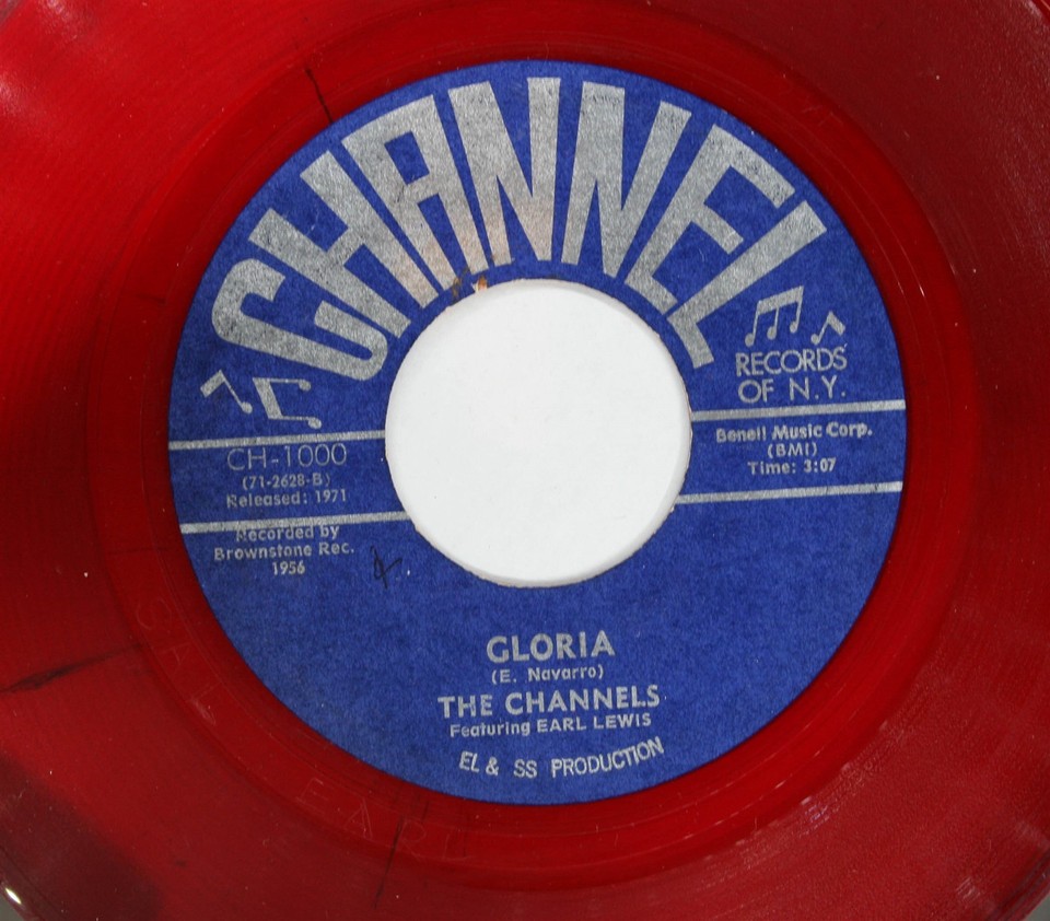 EARL LEWIS & CHANNELS Doo Wop RED WAX 45rpm Gloria b/w You Said You ...