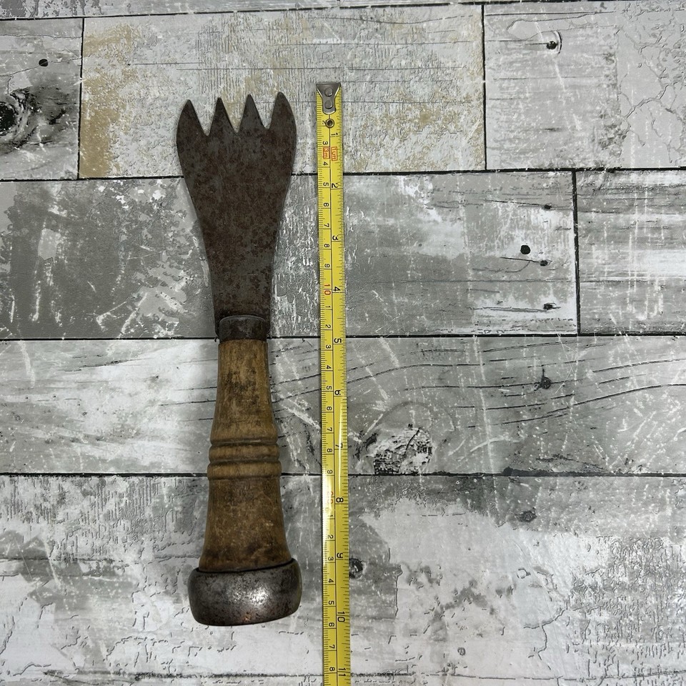 Vintage/Antique Metal Ice Chipper Primitive Metal Capped Handle | eBay