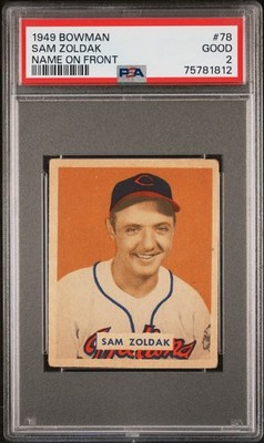 1949 Bowman Sam Zoldak Name On Front PSA 2 Indians #78 | eBay