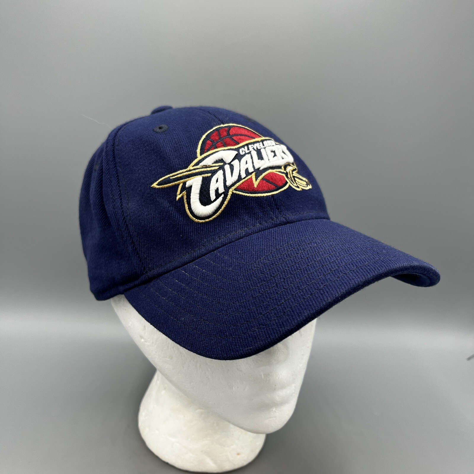 Cleveland Cavaliers Logo Dark Blue Adidas Hat Fitted Stretchy Band Cavs ...