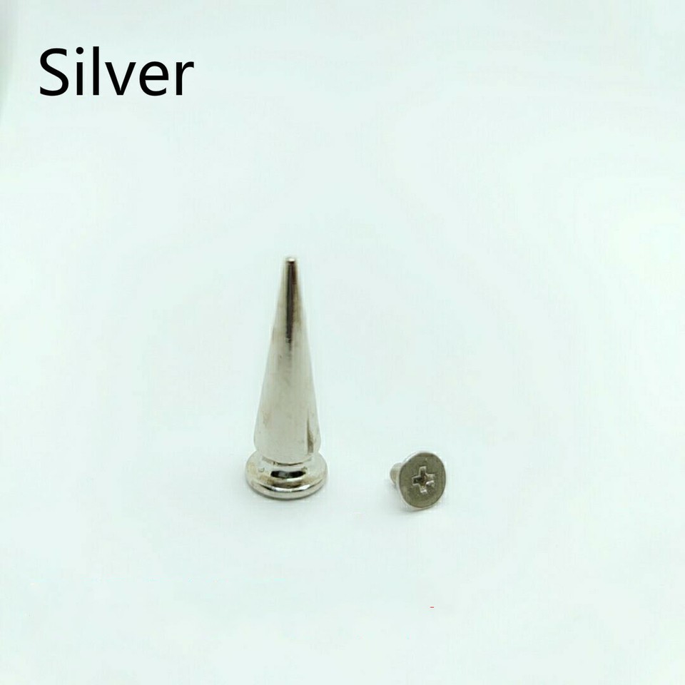 20X Metal Punk Pyramid Cone Rivet Studs Nail Spikes Rock Leather Craft ...