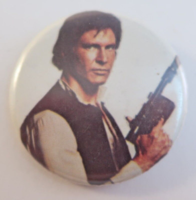 Han Solo Star Wars Vintage Button Badge Pinback Pin 2" Movie Pose | eBay