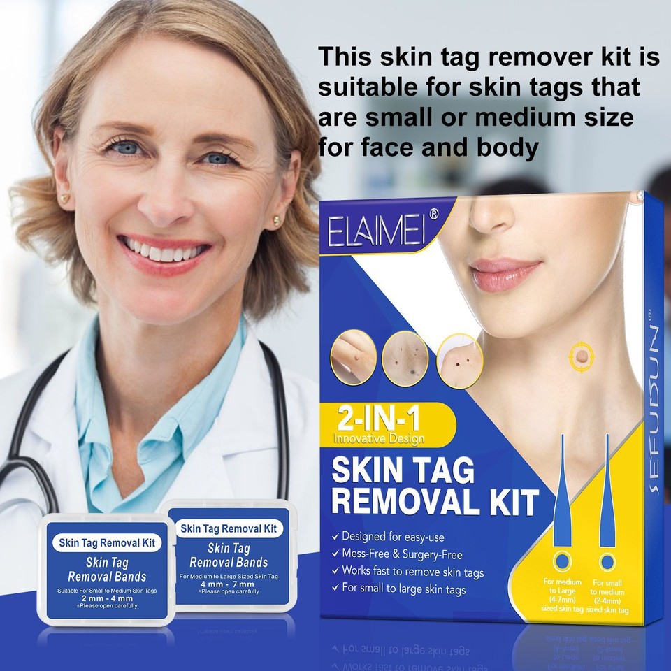 Auto Skin Tag Removal Tool Kit Painless Skin Label Mole Acne Wart ...