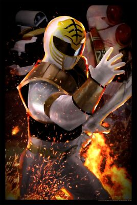 Power Rangers White Ranger Sword Fire Tigerzord Tiger Thunderzord Fine ...