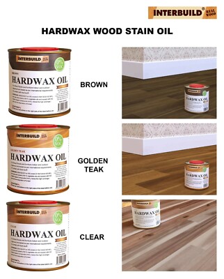 Interbuild Hardwax Wood Timber Stain Oil 250ml Food Safe Finish 10m² ...