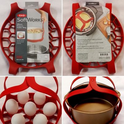 OXO SOFTWORKS SILICONE PRESSURE COOKER SLING WITH INTERLOCKING HANDLES ...