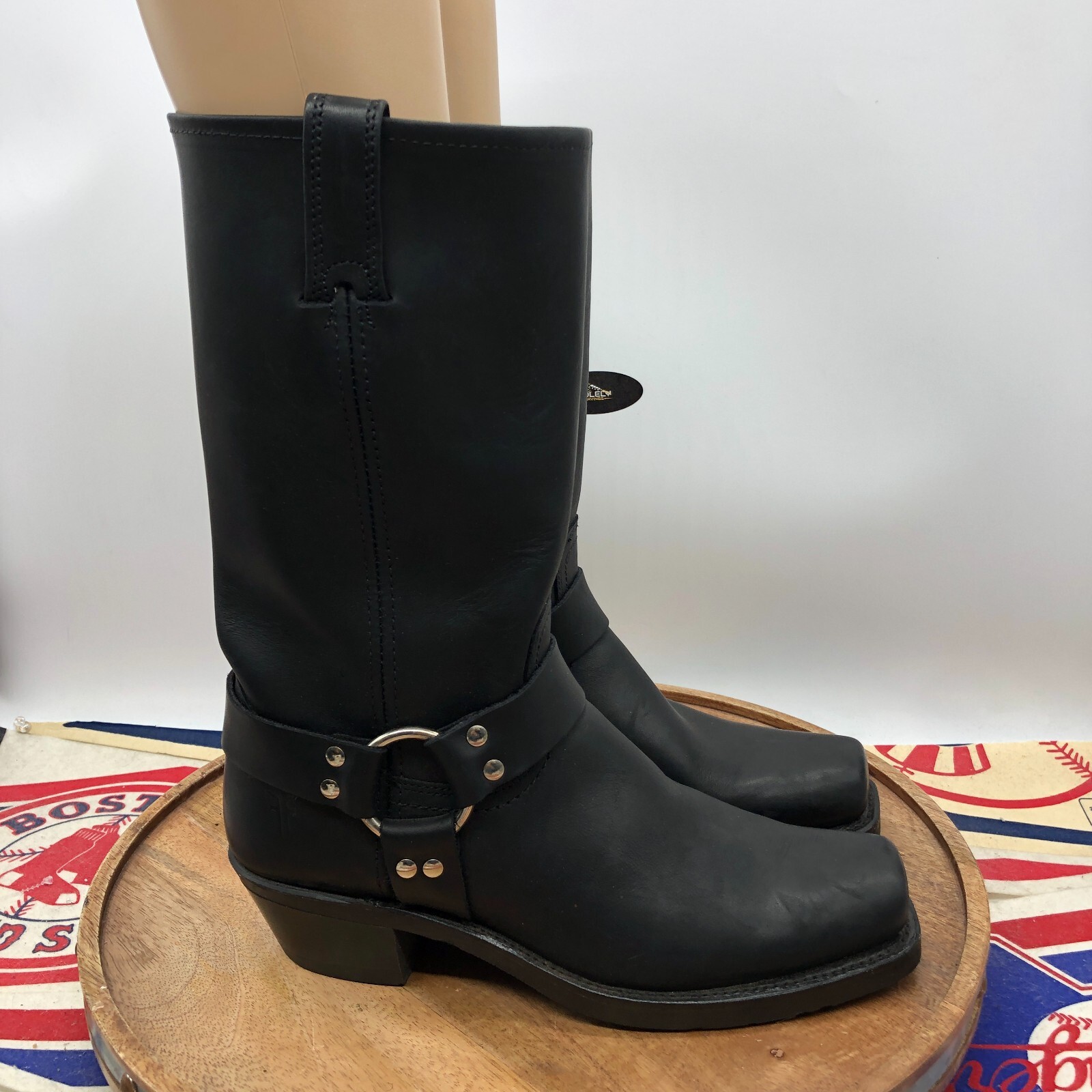 Frye Mens Harness 12R Black Leather Motorcycle Boot S… - Gem