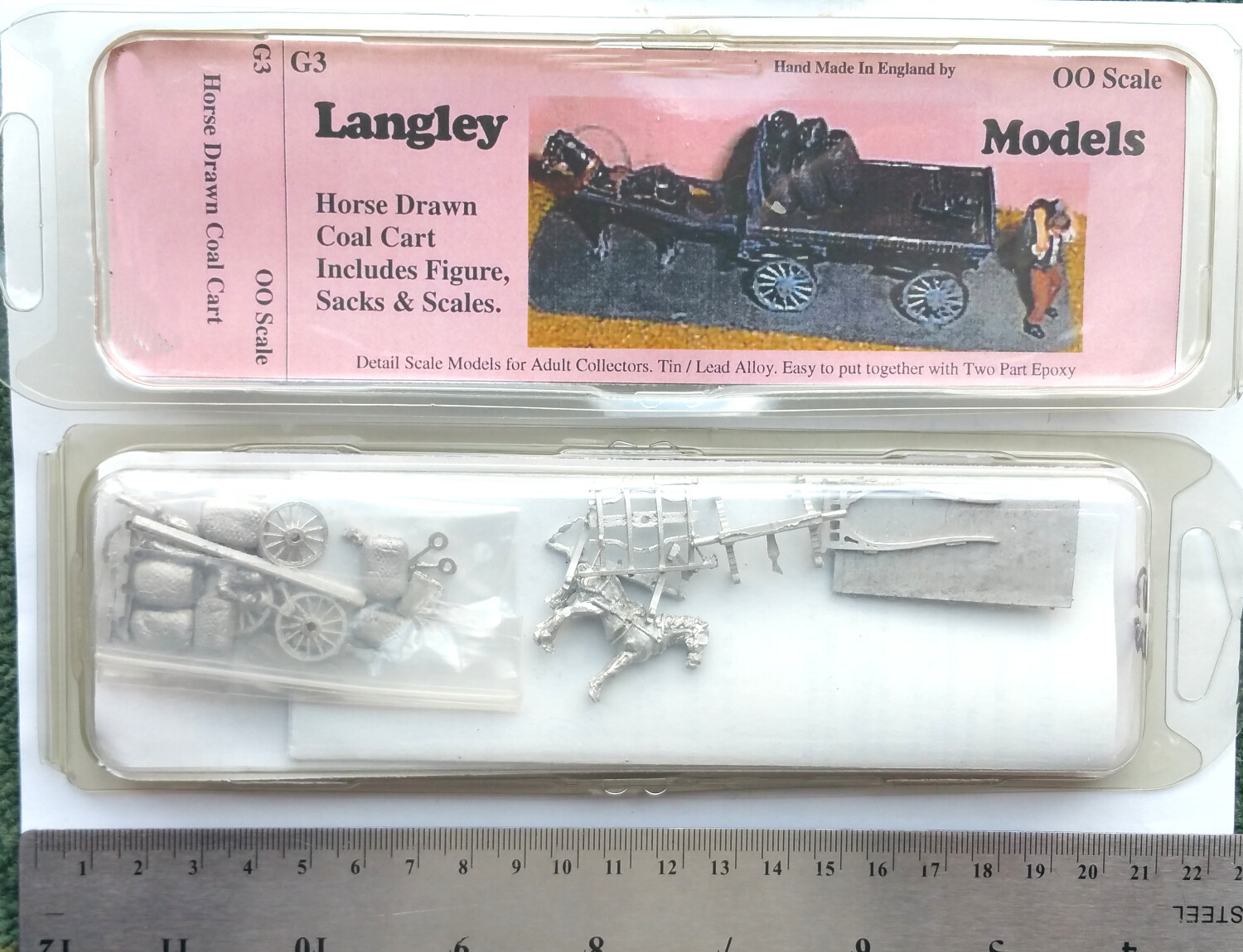 Horse drawn Coal Cart G3 UNPAINTED OO Scale Langley Models Kit 1/76 ...