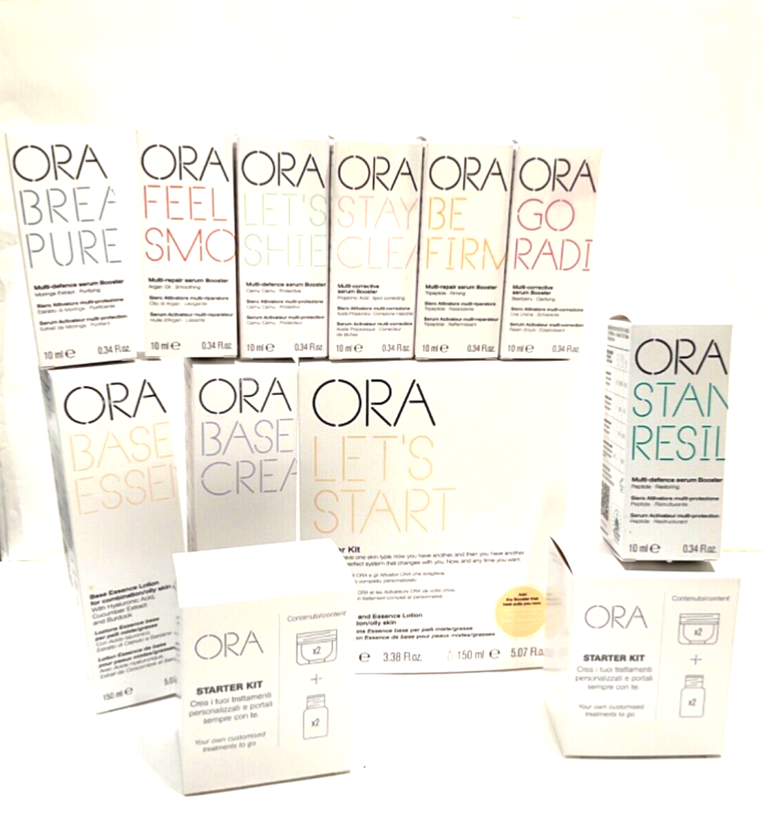 Hanorah ora base Cream, lotion and serum set of 10 items New free ...
