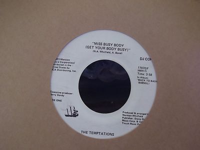 45=PROMO ! MISS BUSY BODY GET YOUR BODY BUSY TEMPTATIONS ON MOTOWN ...