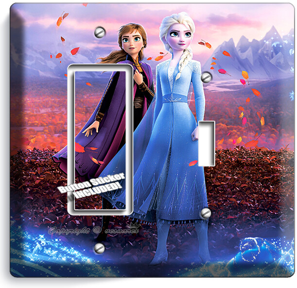 FROZEN PRINCESS ANNA AND ELSA SISTERS LIGHT SWITCH OUTLET WALL PLATES ...