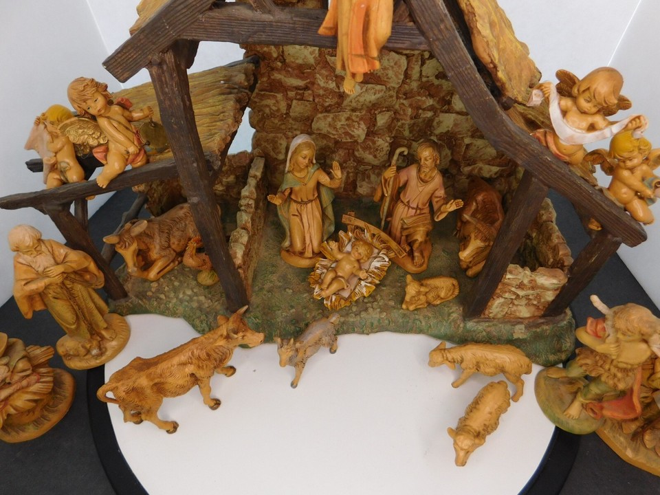 Fontanini Lighted Stable Nativity Creche with 22 pcs 5" Collection | eBay