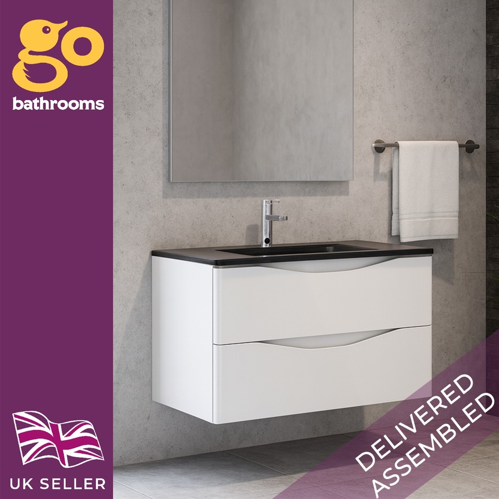Glass Bathroom Vanity Units