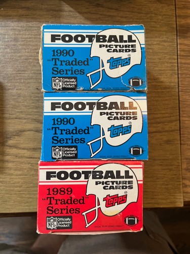 1989 & 1990 Topps Traded Football Lot of 3 Factory sets | eBay