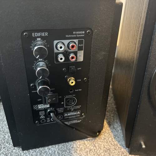 Edifier R1850DB Active Bluetooth Bookshelf Speakers (Matt Black Wood ...