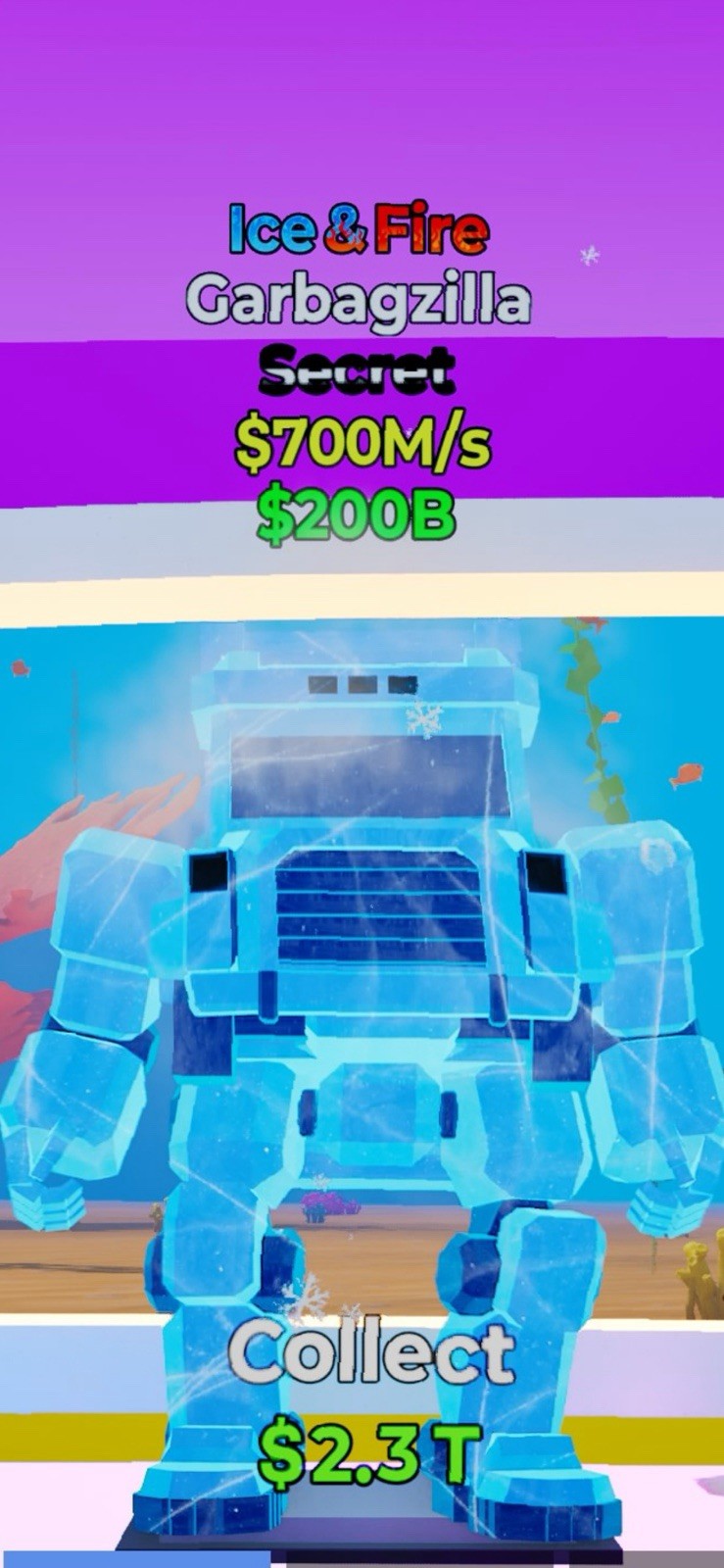 Steal The Brainrot Ice & Fire Garbagzilla | eBay