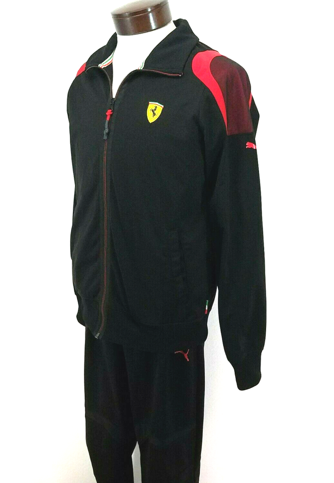 Puma Official SCUDERIA FERRARI Tracksuit Black Jacket Small/Pants ...