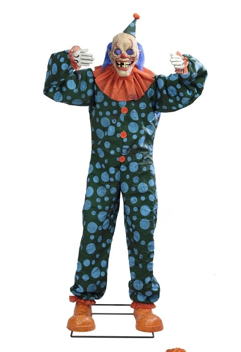 Spirit Halloween Clown Haunted Living Freestanding Talking Lighted