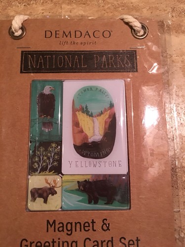 Yellowstone National Park Tower Falls Greeting Card & 5 Magnets Gift ...