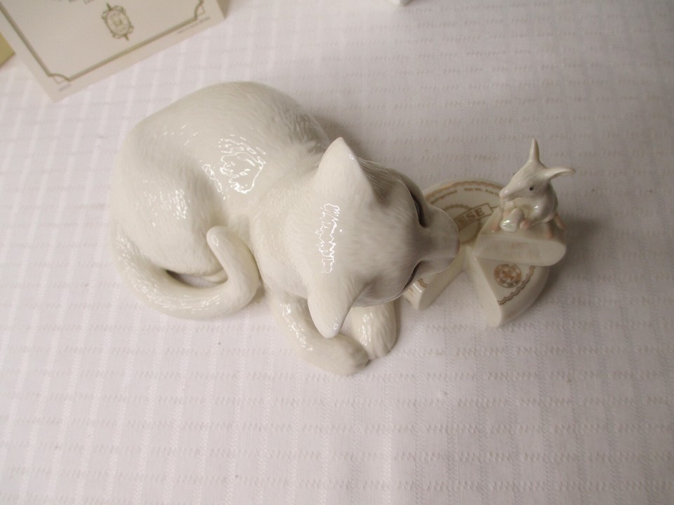 Lenox Cat with Mouse MAKING FRIENDS Kitty Figurine IN BOX | eBay